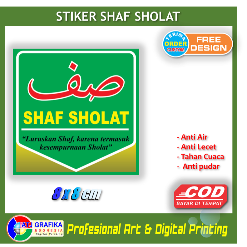 Jual Stiker shaf sholat tanda barisan jamaah masjid musholla sticker ...