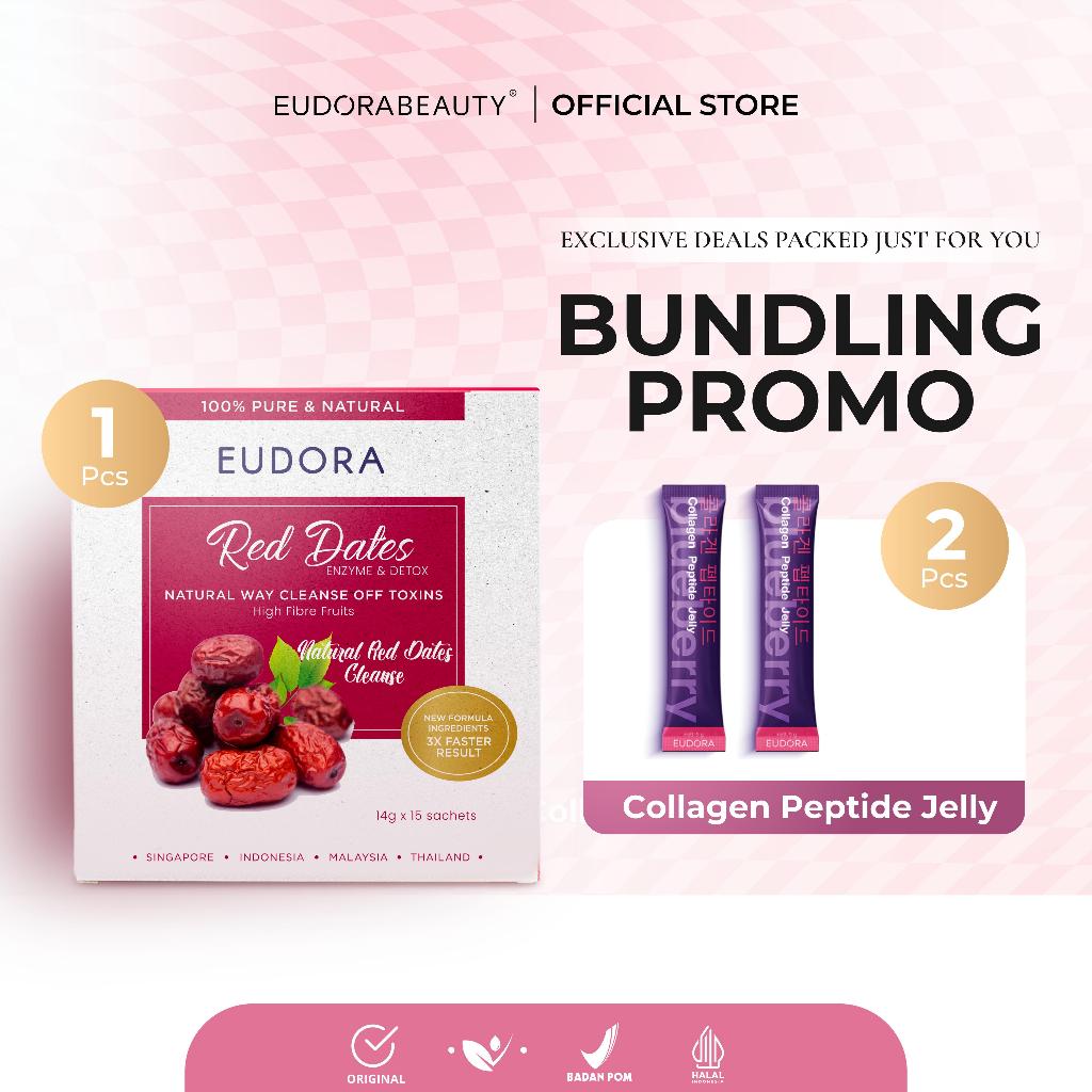 Jual Eudora bundling Eudora Red Dates + Collagen Peptide Jelly Stick ...