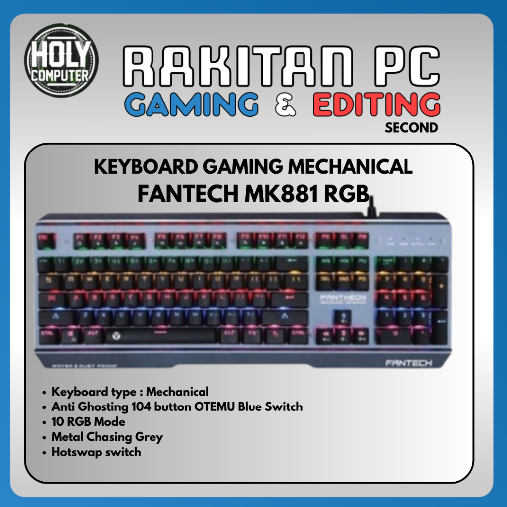 Jual Keyboard Mechanical dan Optical FANTECH MK881 MK885 MK853 RGB ...