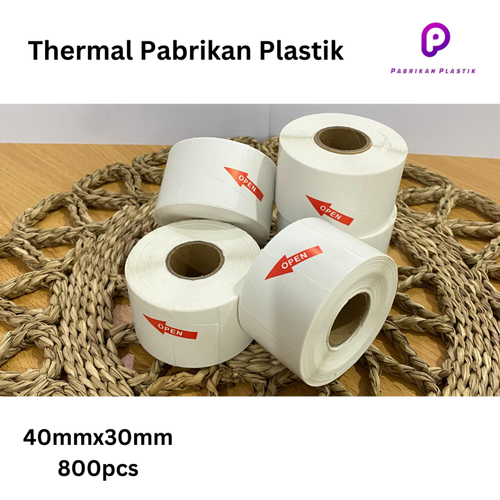Jual Kertas Sticker Label Thermal Resi 40x30 mm | isi 800 Lembar per ...