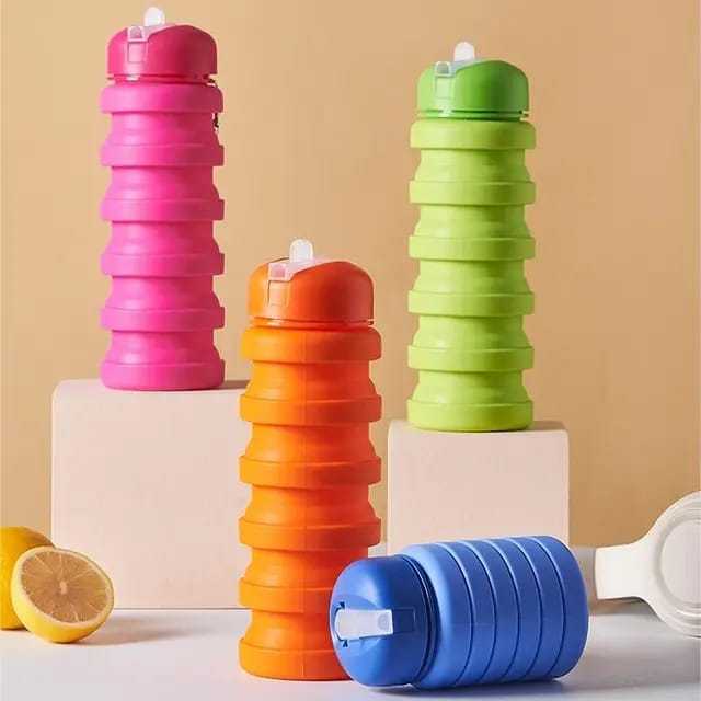 Jual BOTOL MINUM KARET BPA FREE TEMPAT MINUM SILIKON LIPAT ANTI BOCOR ...