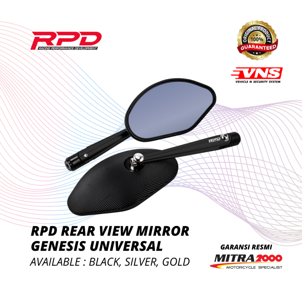 Jual RPD Rear View Mirror Genesis Spion Motor Universal | Shopee Indonesia