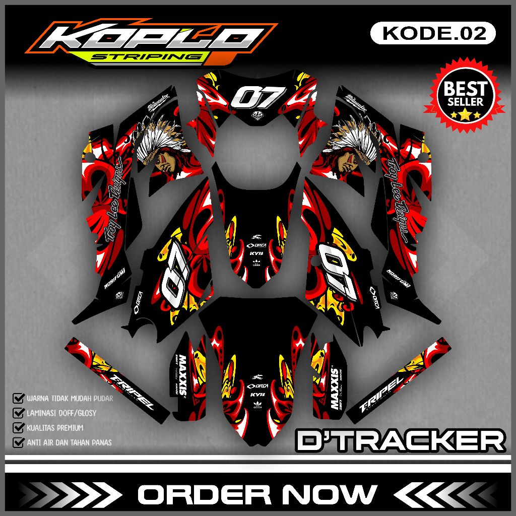 Jual Decal Sticker Motor Cross KLX Dtracker 150 New Fullbody - Dekal ...