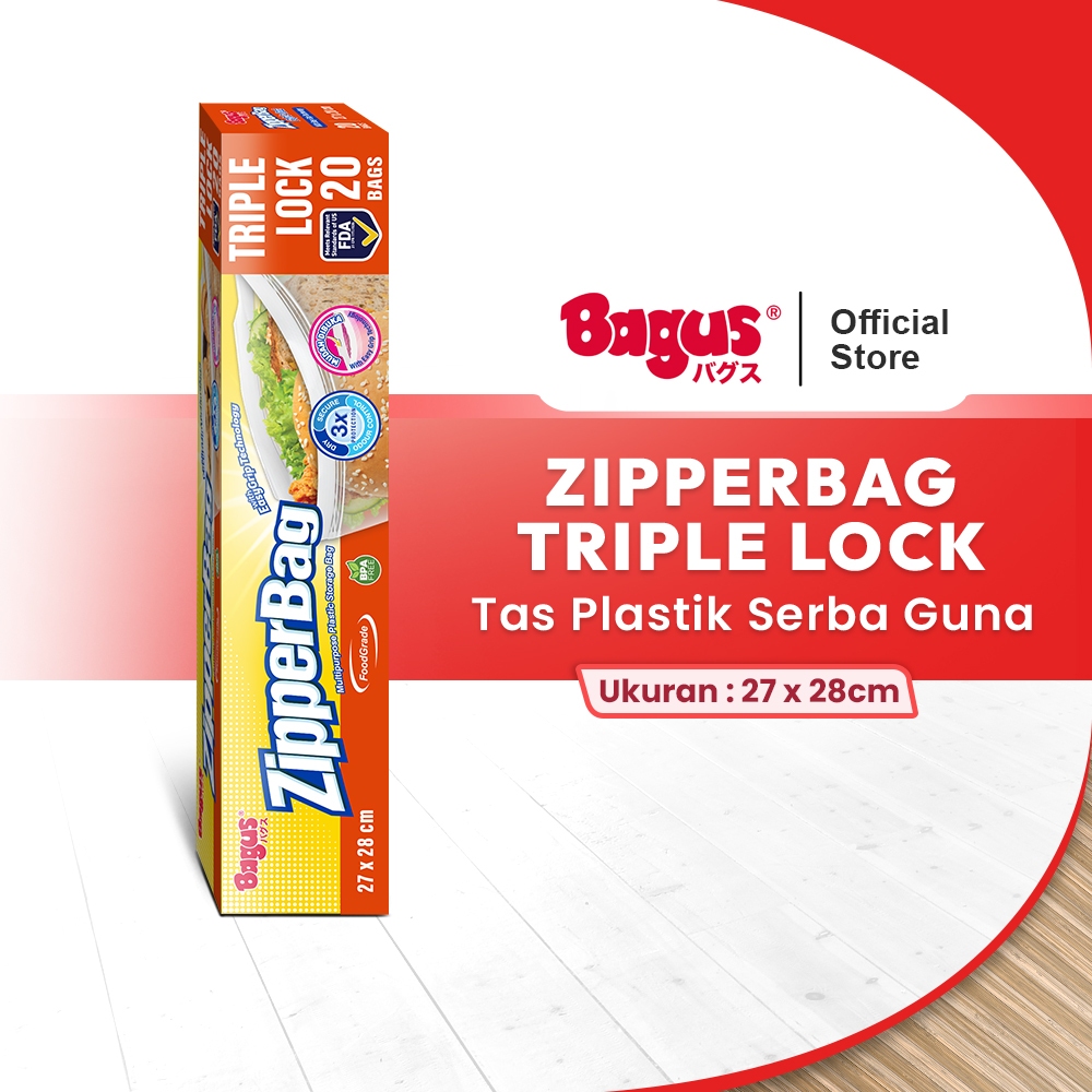 Jual Bagus Tripple Lock Zipperbag Ziplock Kantong Penyimpanan Makanan ...