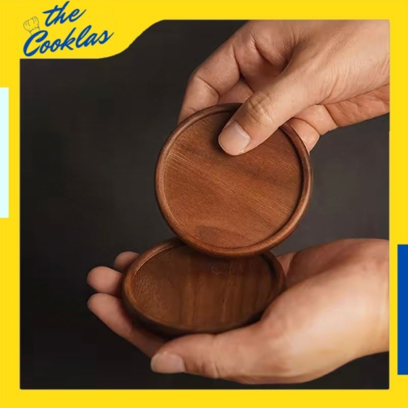 Jual Premium Black Walnut Wood Coaster | Drink Coaster | Cup Coaster ...