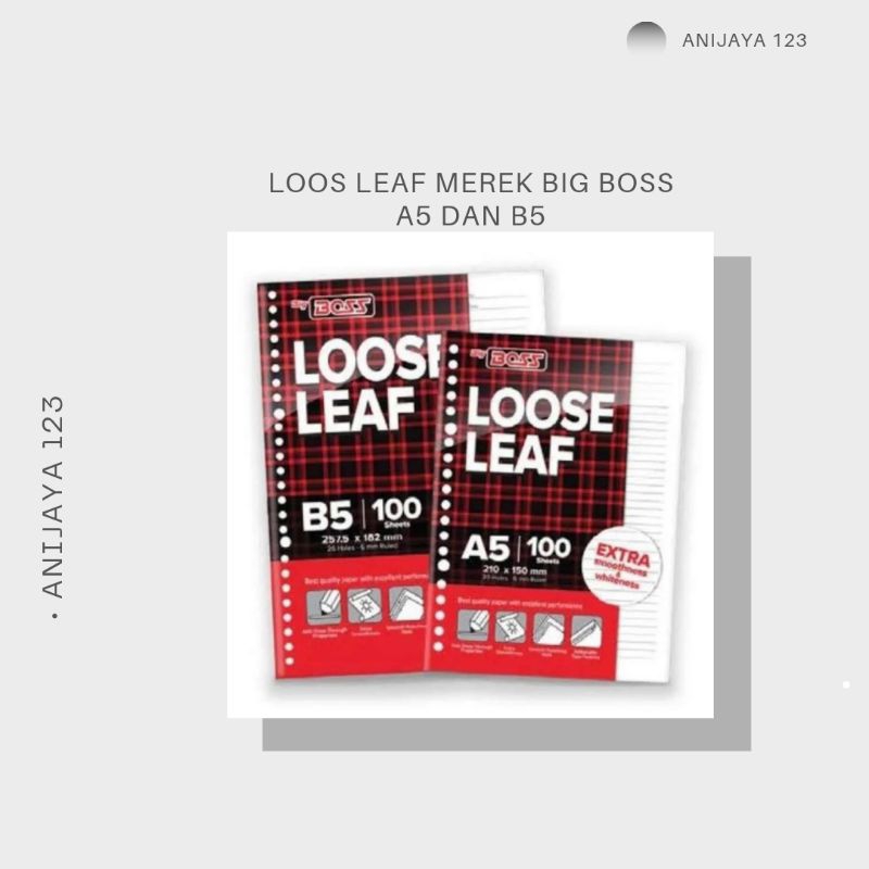 Jual Boss KERTAS ISI BINDER/LOOS LEAF MEREK BIG BOSS | Shopee Indonesia