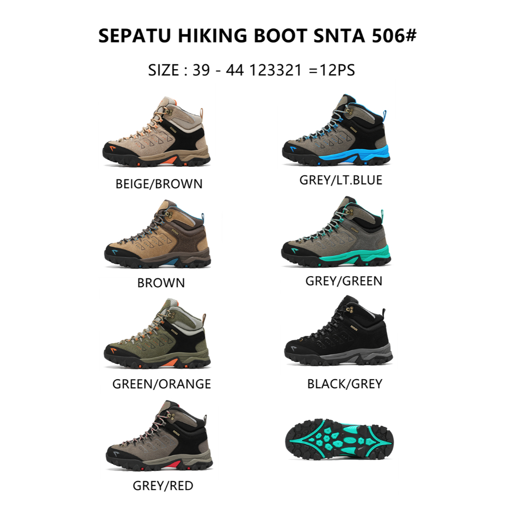 Jual Sepatu Gunung SNTA 506 7 Warna Pilihan Semi Waterproof Soft Shell ...