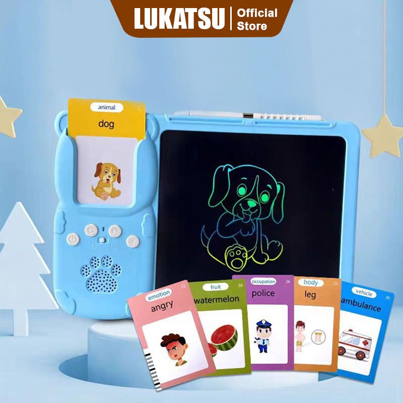Jual LUKATSU Writing Tablet Reader 2 in 1 Flash Card Bahasa Indonesian ...