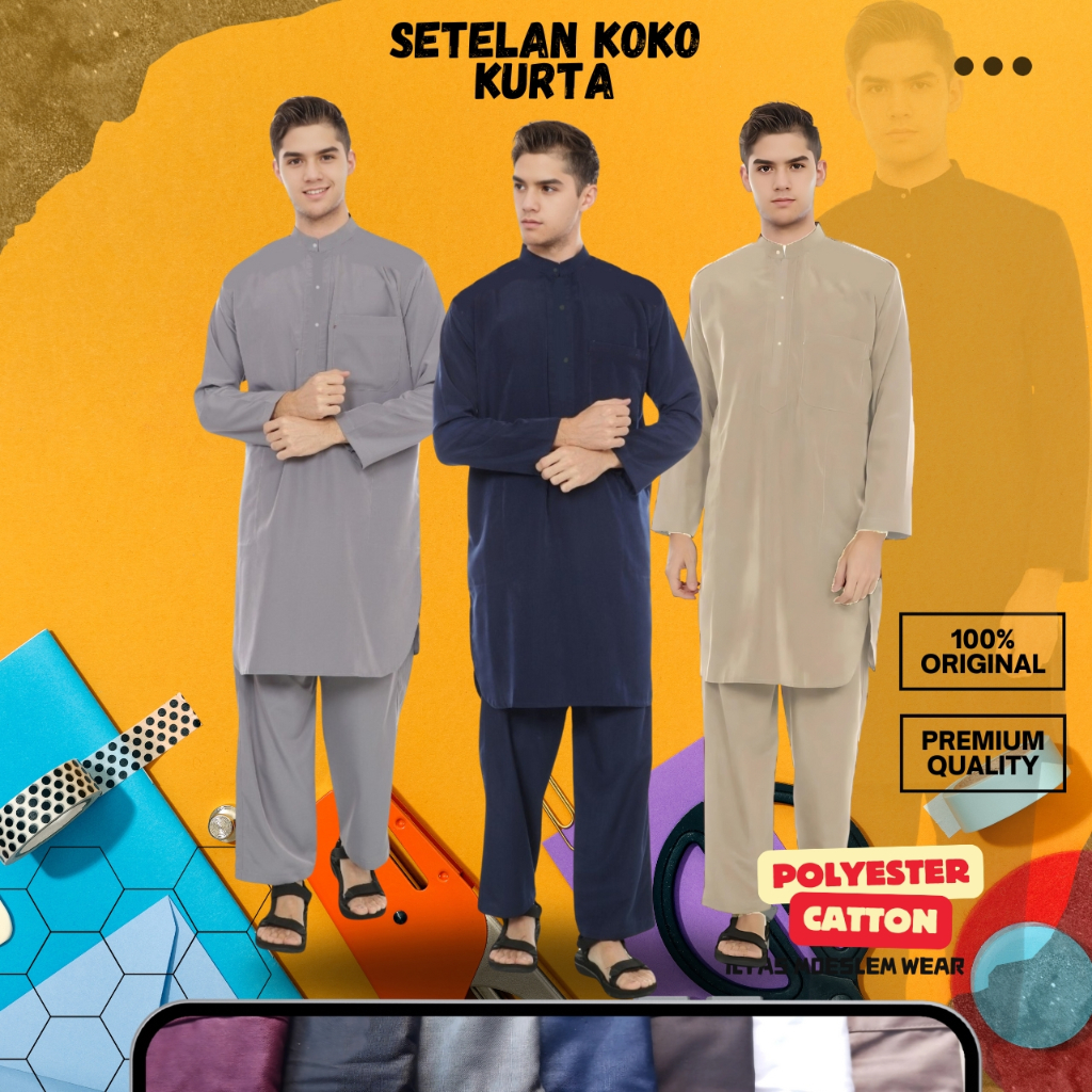 Jual Setelan koko Pakistan dewasa - Koko madinah setelan - koko dewasa polos | Shopee Indonesia