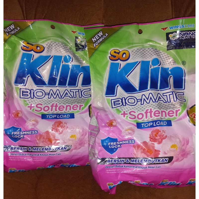 Jual So Klin Bio-Matic + Softener Top Load 800 gr | Shopee Indonesia