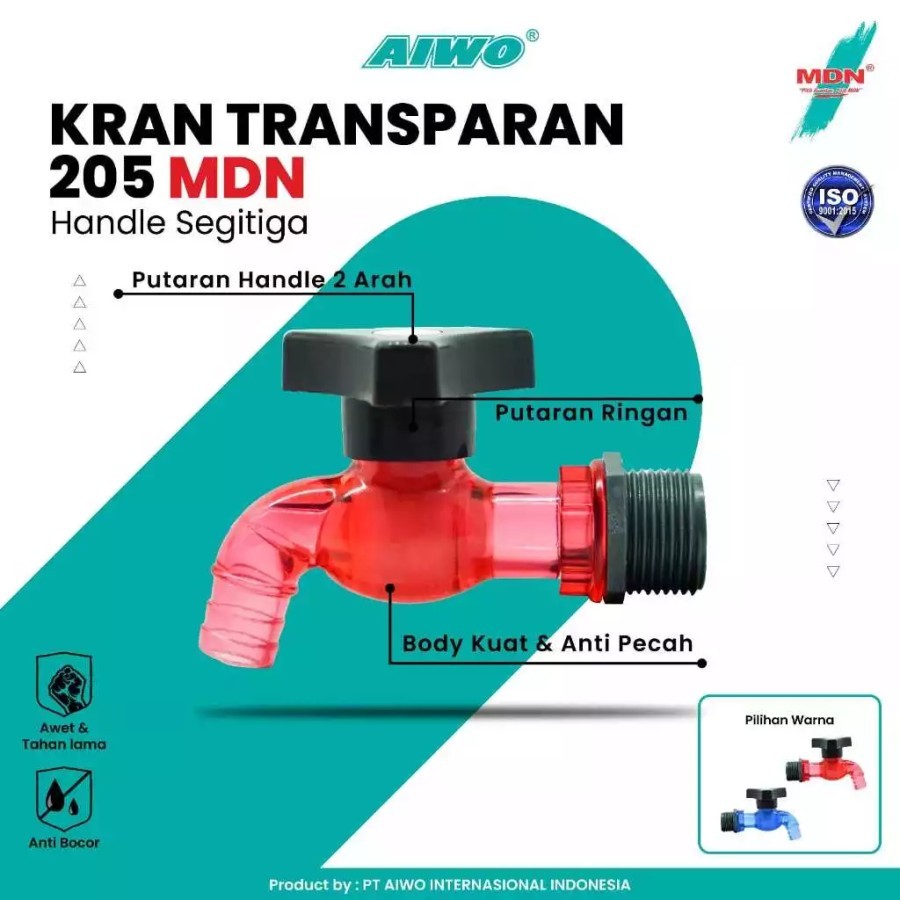 Jual Keran Air Plastik Kran Air Pvc Transparan MDN GRT Bisa 1/2 Bisa 3/ ...