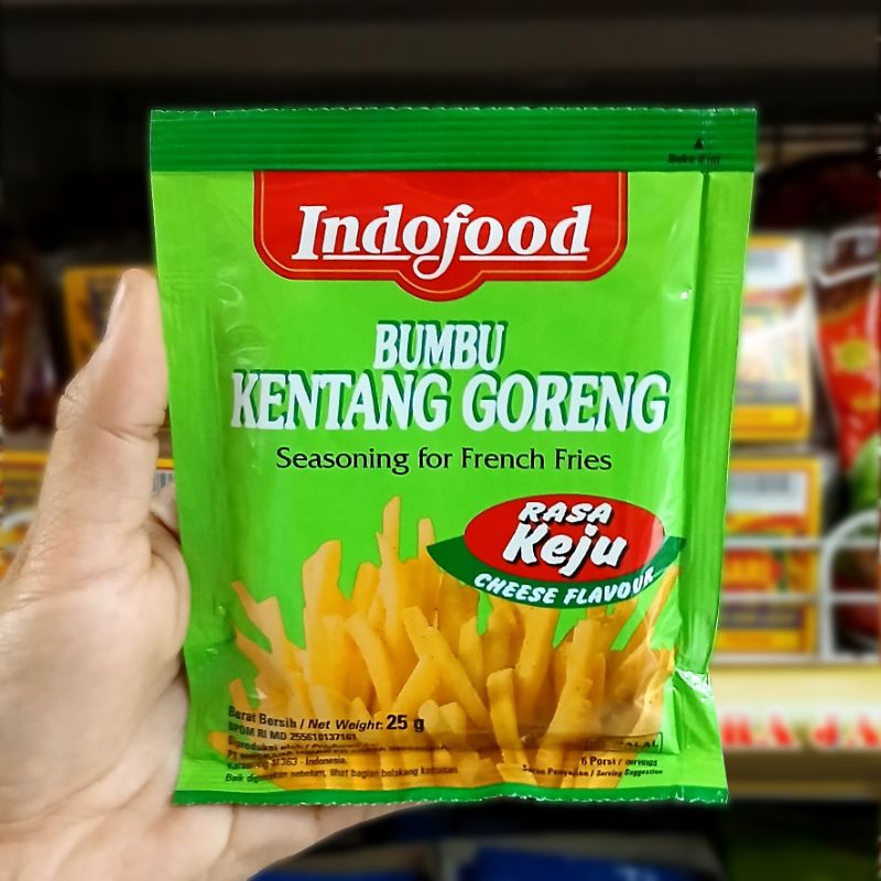 Jual Indofood Bumbu Kentang Goreng Keju & Barbekiu 25g | Shopee Indonesia