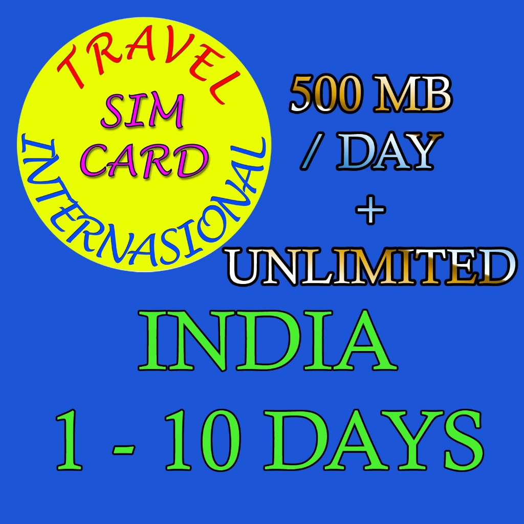 Jual INDIA 500MB/DAY + UNLIMITED 1 - 10 DAYS Sim Card Simcard Travel ...