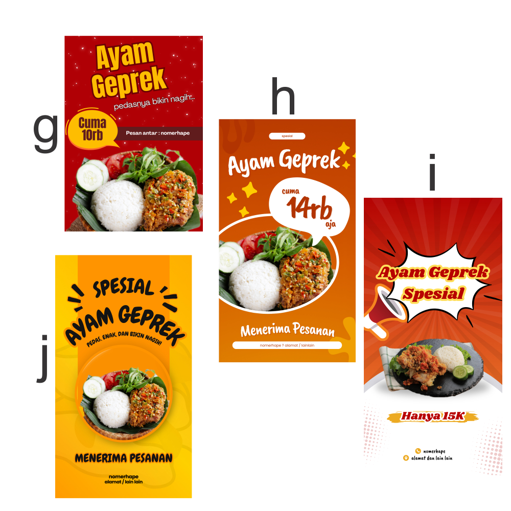 Jual Stiker ayam geprek - stiker ayam bakar - stiker ayam goreng ...