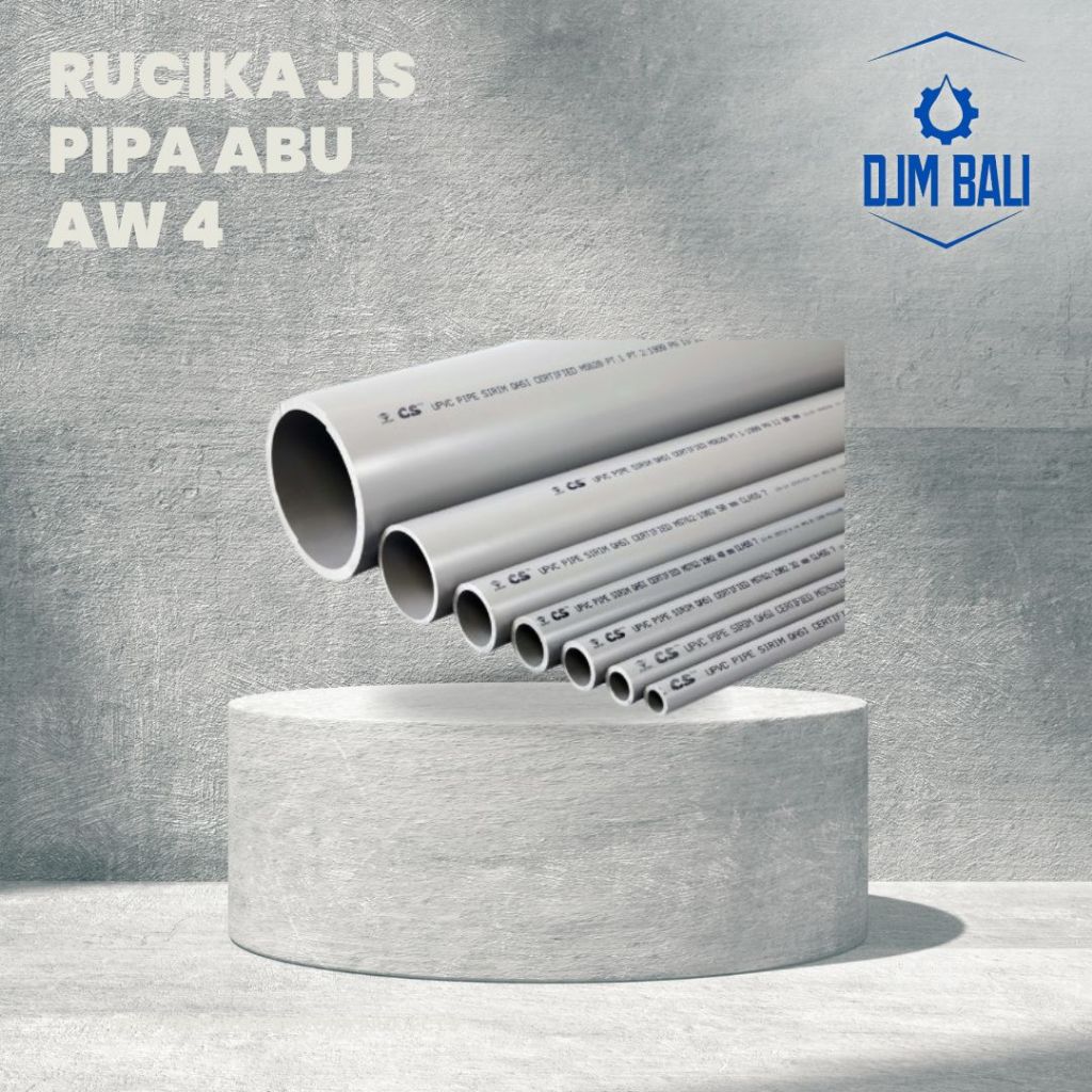 Jual PIPA PVC RUCIKA AW ABU JIS 3 INCH KUALITAS NO.1 ORI ASLI BARANG TEBAL (AW) PANJANG 4M 4 ...