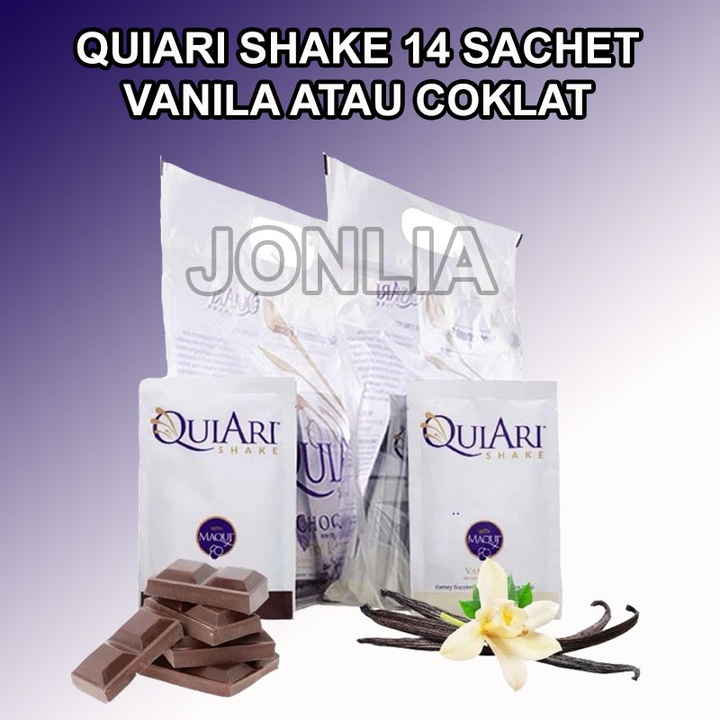 Jual QuiAri Shake 14 Sachet Vanila Atau Coklat | Shopee Indonesia