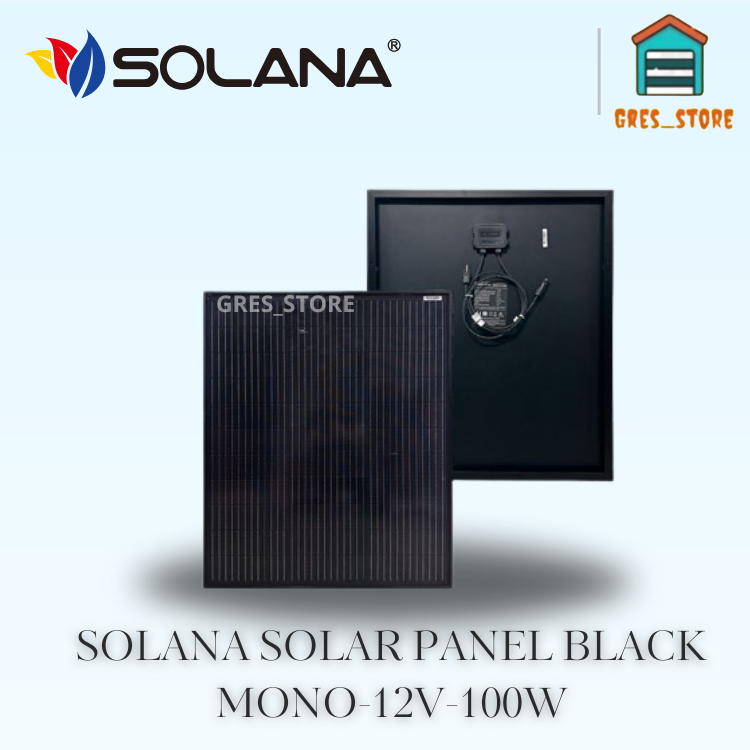 Jual SOLANA BLACK MONOCRYSSTALLINE SOLAR PANEL - MONO 12V 100B 100wp ...