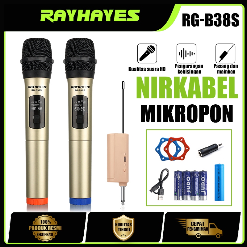 Jual RAYHAYES Mikrofon Profesional Asli Microphone Genggam UHF Nirkabel ...