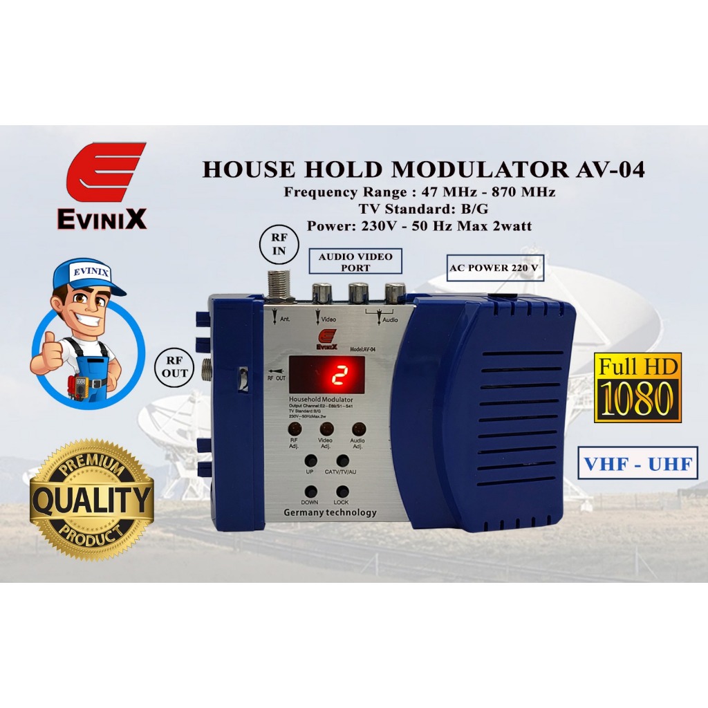Jual Modulator EVINIX AV04 AV to RF Single Channel | Shopee Indonesia