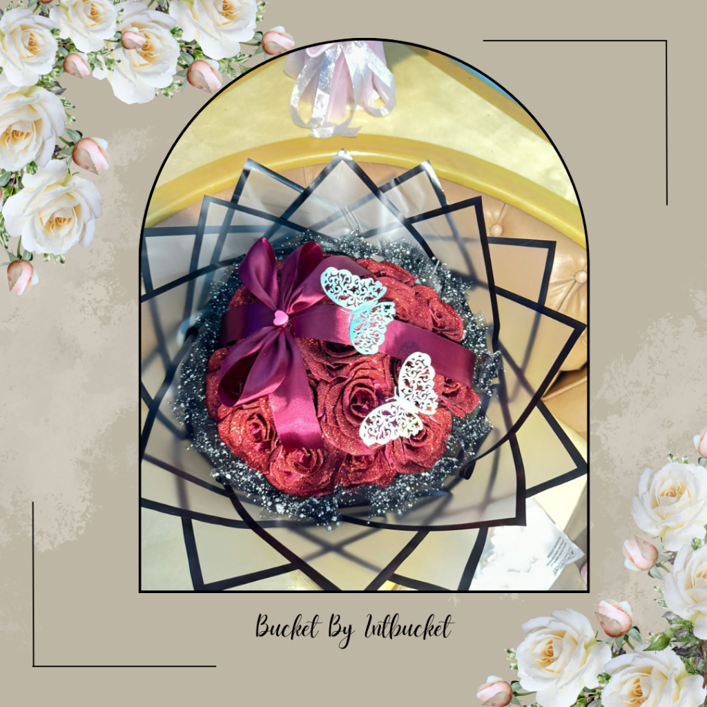 Jual Bunga Pita Satin MAROON PITA 7 Tangkai Bunga Buket Bunga Pita ...