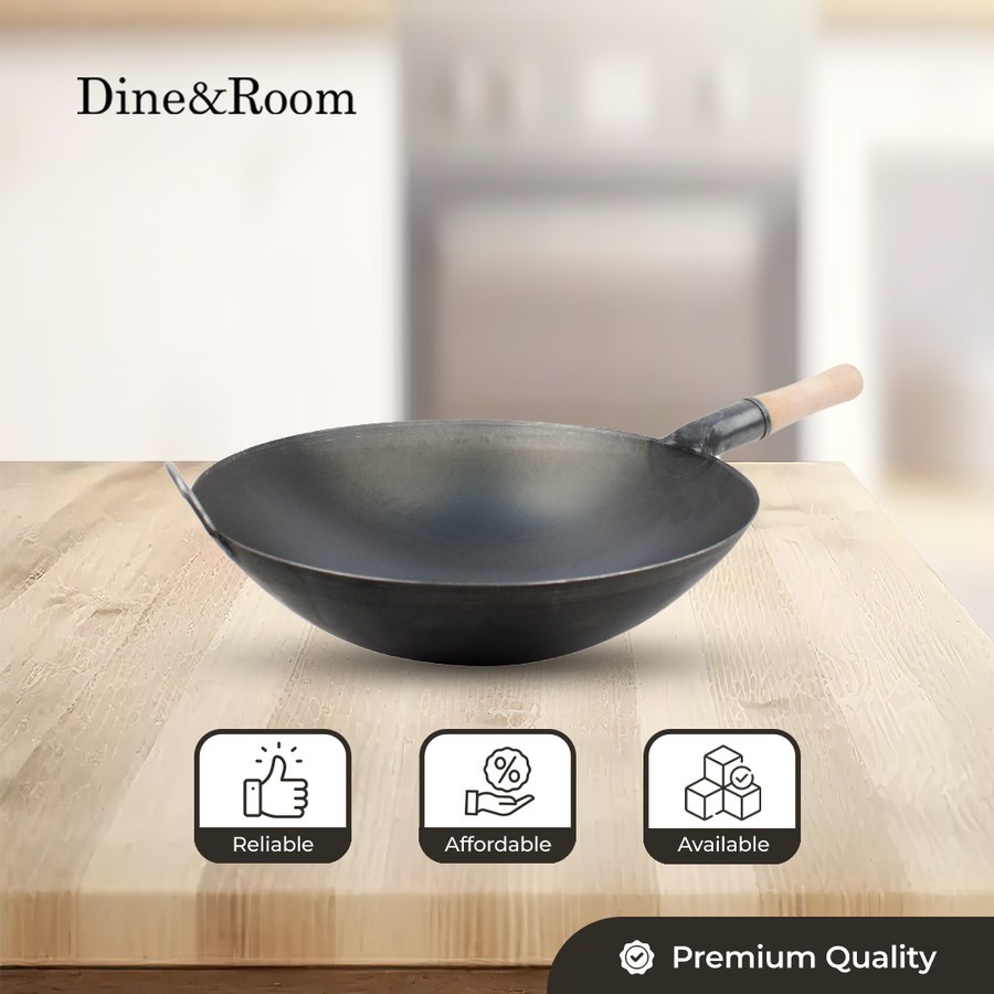 Jual Wok Single Handle / Iron Wok With Handle / Wajan Besar | Shopee ...