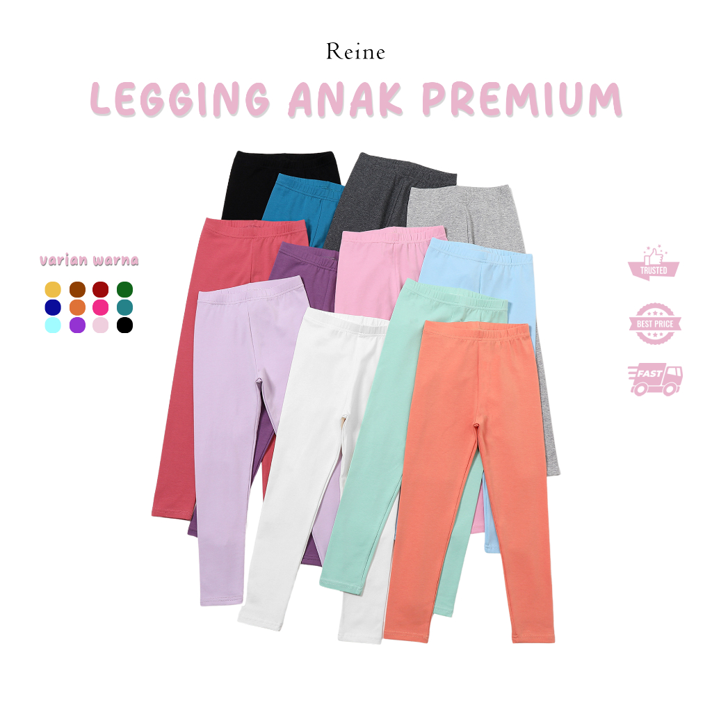Jual Legging Anak Perempuan Premium Usia 1 - 12 Tahun Bahan Spandek ...