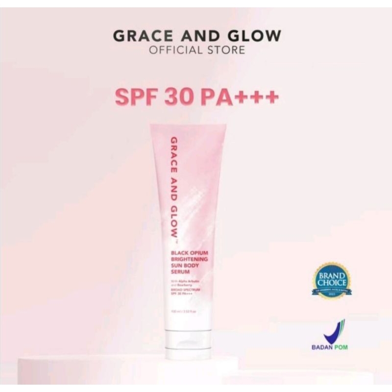 Jual Grace dan Glow Brightening Sun Body Serum SPF 30 PA+++ | Shopee ...