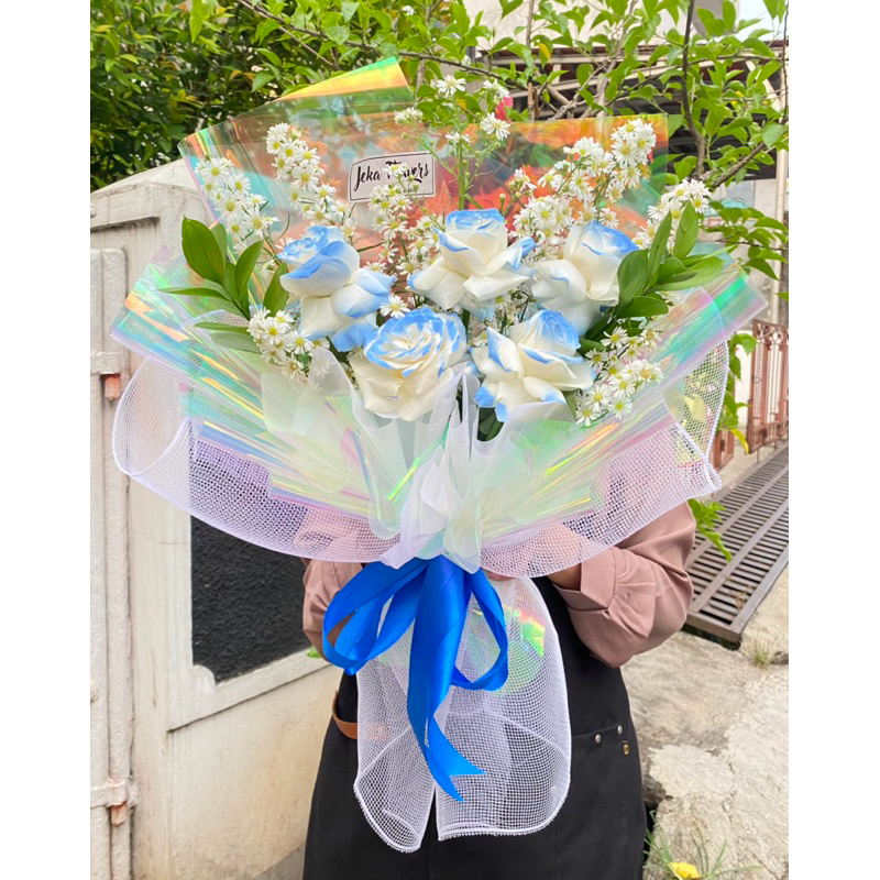 Jual Rose biru gradasi with hologram | Shopee Indonesia