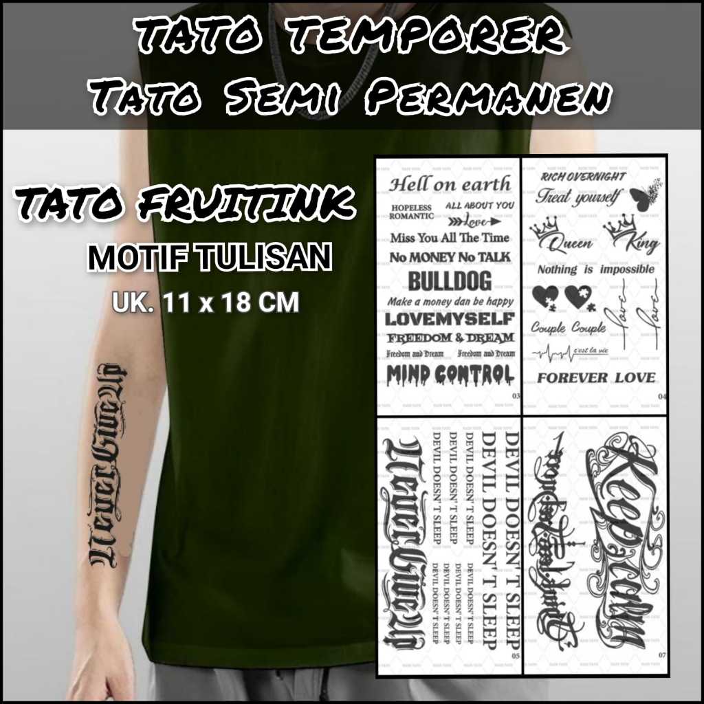 Jual TWania - Tato temporer variasi seri Huruf Tulisan - Tato semi ...