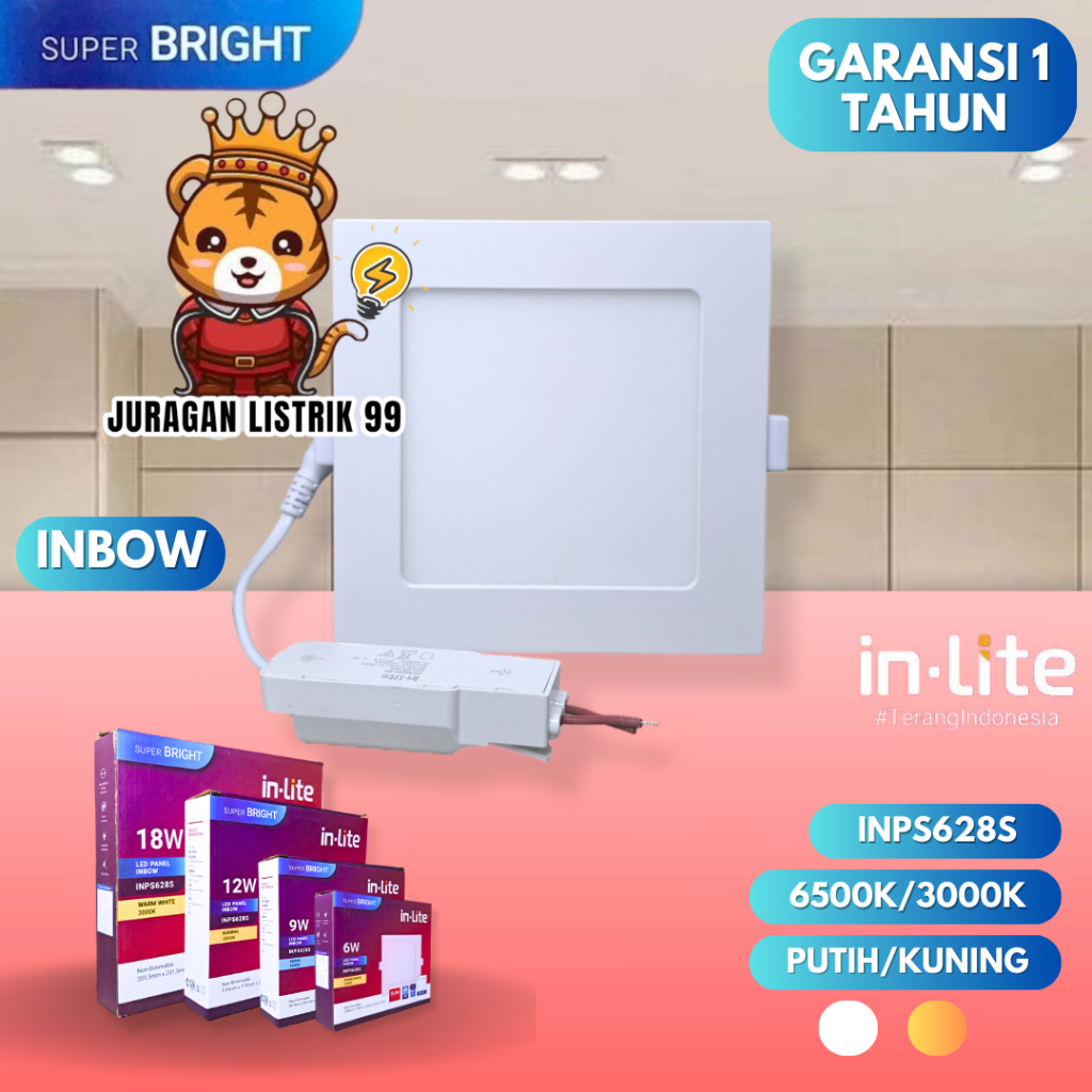 Jual INLITE - DOWNLIGHT PANEL INBOW IB KOTAK INPS628S 6W 9W 12W 18W ...