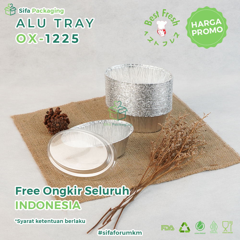 Jual Alumunium Foil Tray Cup OX 1225 Lasagna Macaroni Schotel ...