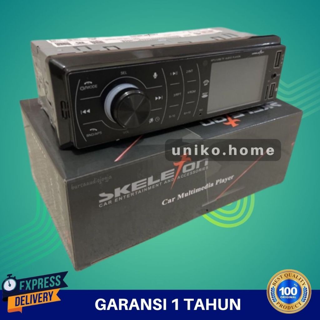 Jual Head Unit Single Din MP3 Bluetooth Tape Mobil Skeleton Multifungsi ...