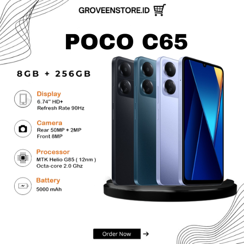 Jual HP POCO C65 RAM 8/256GB 5G Smartphone Android GARANSI | Shopee Indonesia