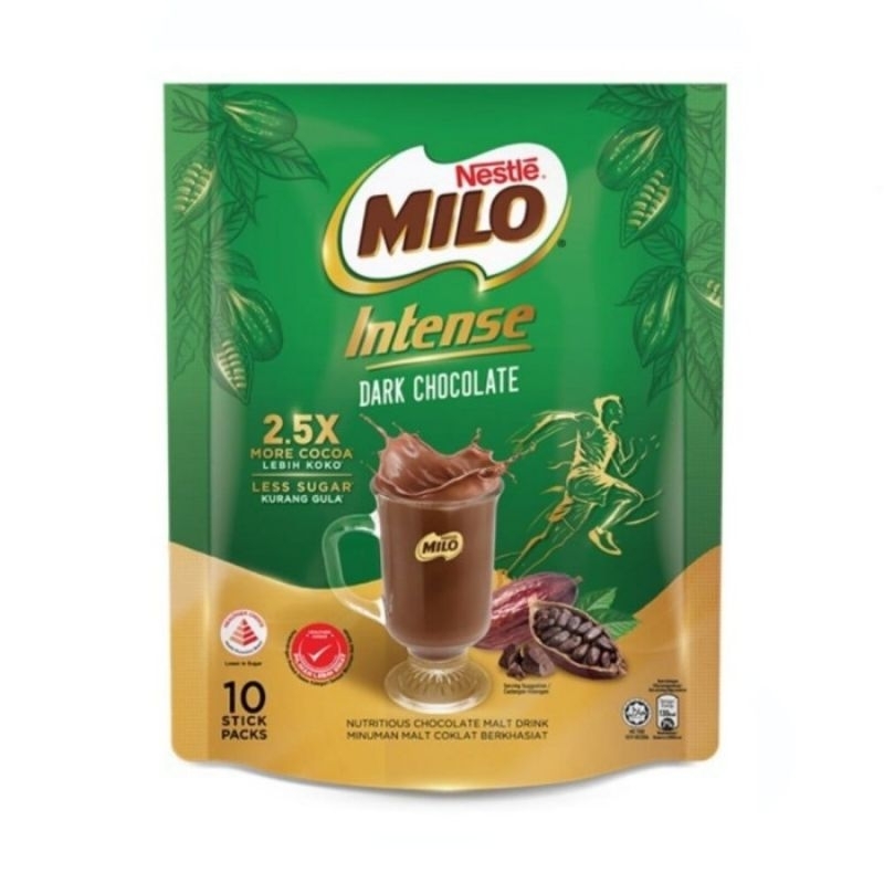 Jual Nestle Milo Intense Dark Chocolate 10 Sticks made malaysia ...