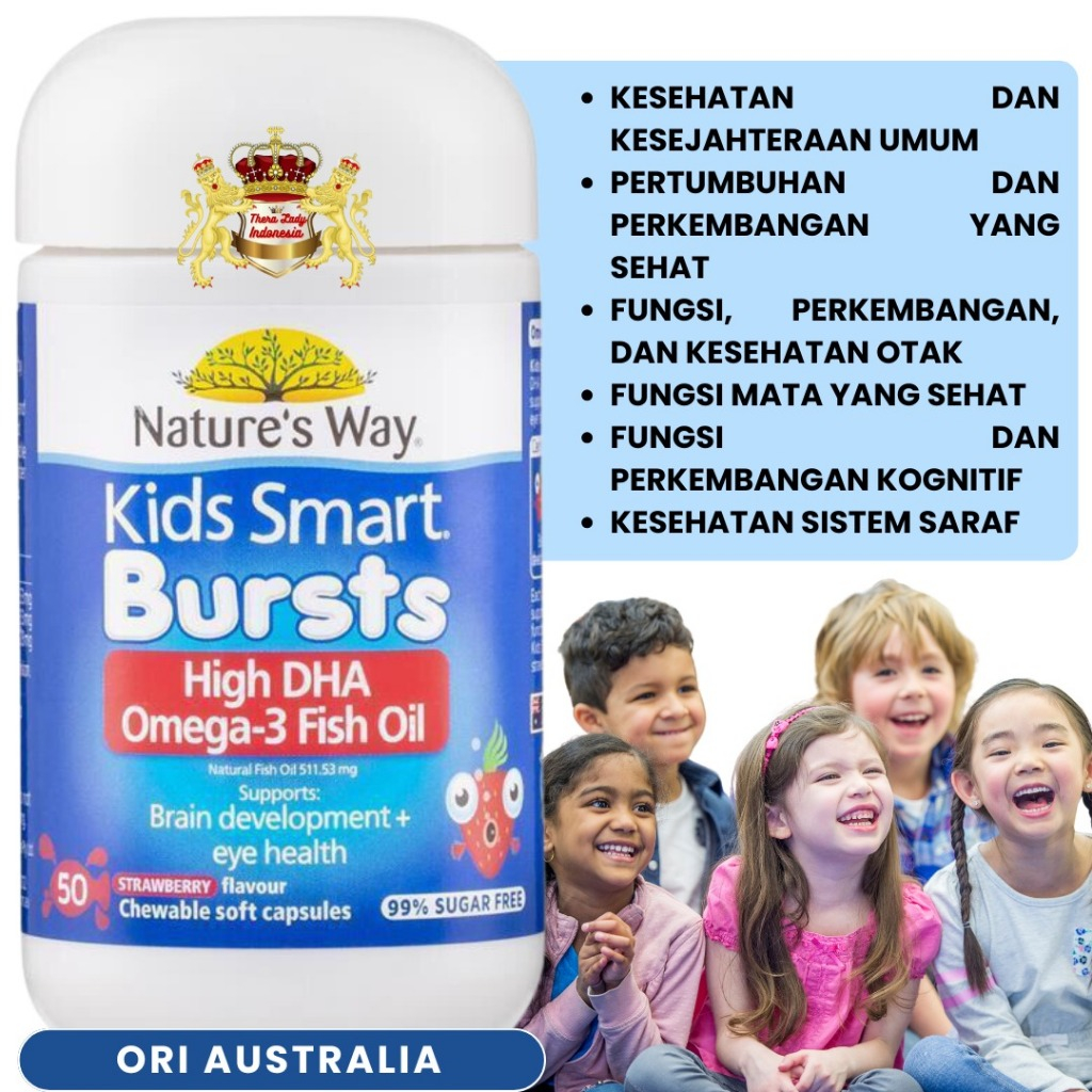 Jual Natures way kids smart omega 3 fish oil 50 straw burst | Shopee ...