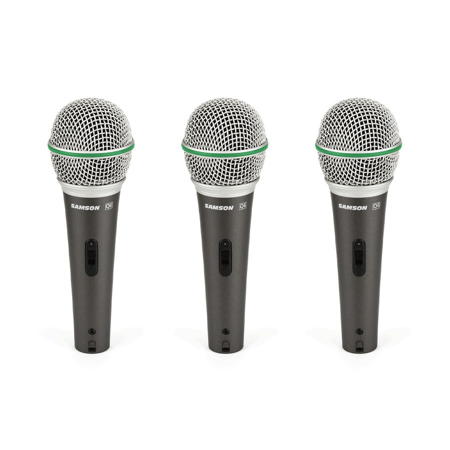 Jual Samson Q6 Dynamic Microphone 3-Pack Original | Shopee Indonesia