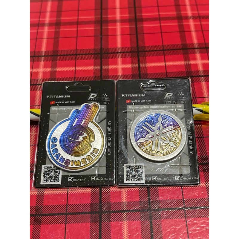 Jual EMBLEM LOGO BULAT TITANIUM VIETNAM THAILAND GR5 Ori | Shopee Indonesia