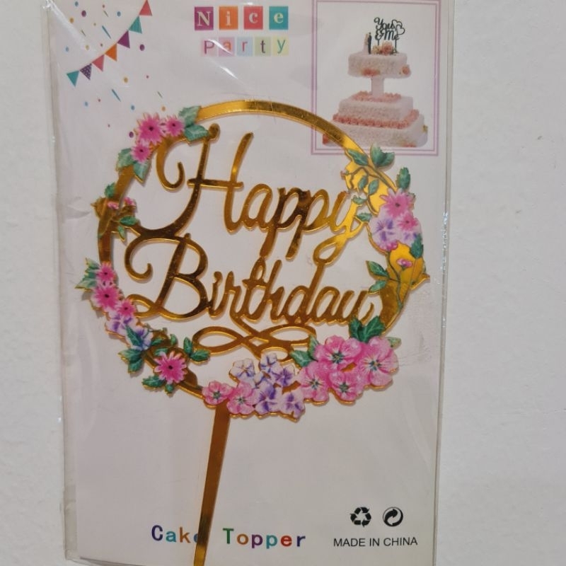 Jual Topper Happy Birthday Bunga | Shopee Indonesia