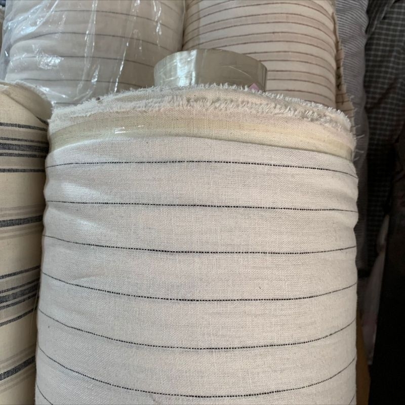 Jual kain linen stripe/linen stripe/linen salur | Shopee Indonesia