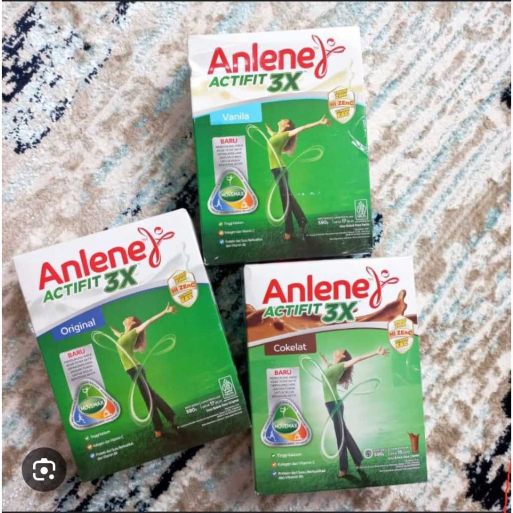 Jual ANLENE ACTIFIT 3X ORIGINAL/VANILA/COKLAT 590 GR | Shopee Indonesia