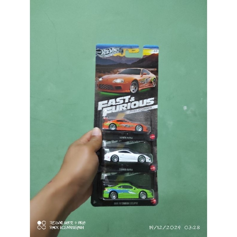Jual Hotwheels FnF Supra Oren + Supra Putih + Eclipse | Shopee Indonesia