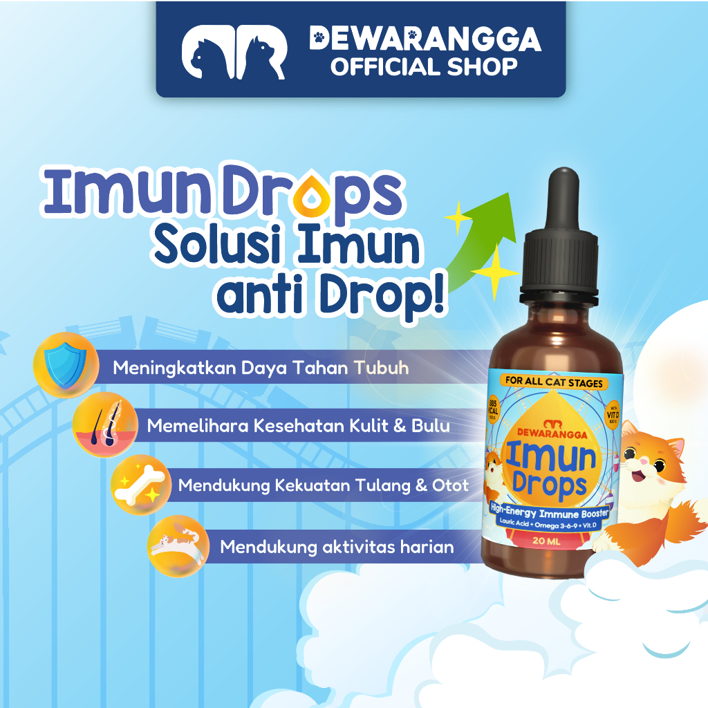 Jual Dewarangga Imun Drops Vitamin Kucing High Energy untuk Mendukung ...