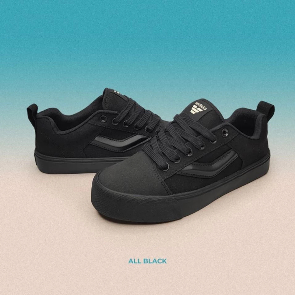 Jual Ventela Fatboy All Black Sepatu Sneakers Pria Wanita Full Black ...