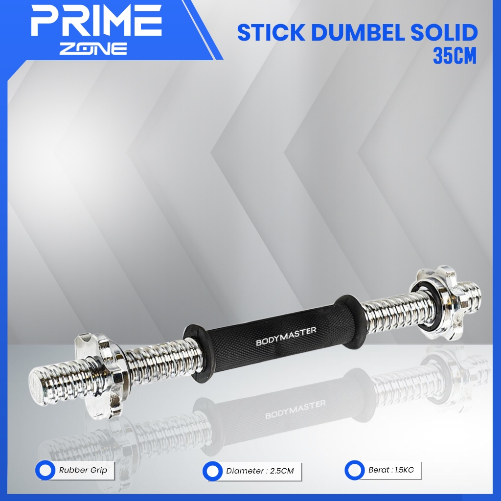 Jual BODYMASTER Stick Straight Bar 35cm Solid - Stik Dumbell Pendek ...