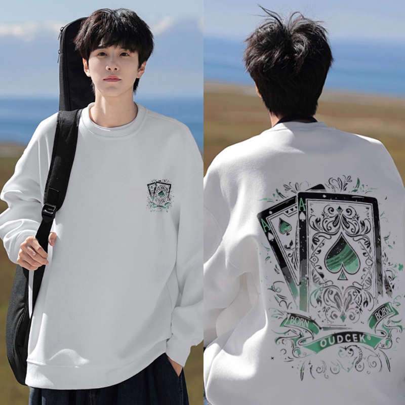 Jual PUERTO Sweater Pria Lengan Panjang American Color Playing Cards ...