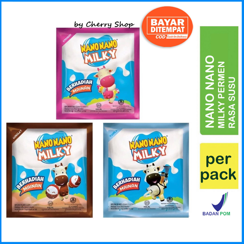 Jual [PER SACHET] Permen Nano Nano Milky By Cherry Shop | Shopee Indonesia