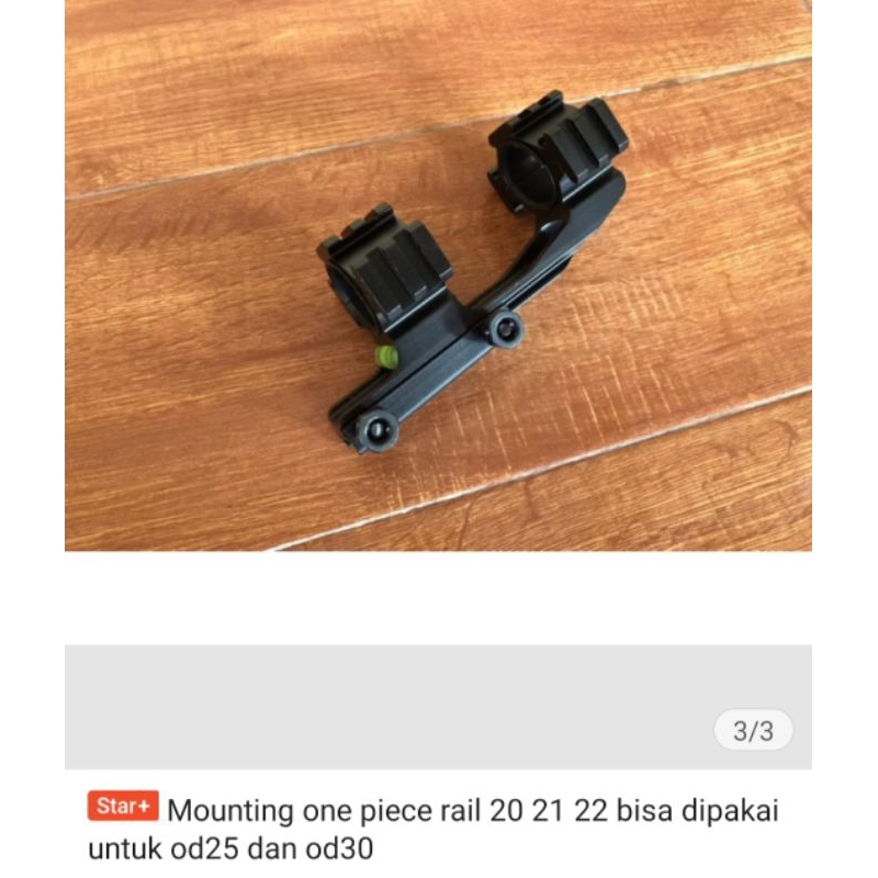 Jual Monting One piece rail 20 21 22 bisa di pakai untuk Od25 dan Od30 ...