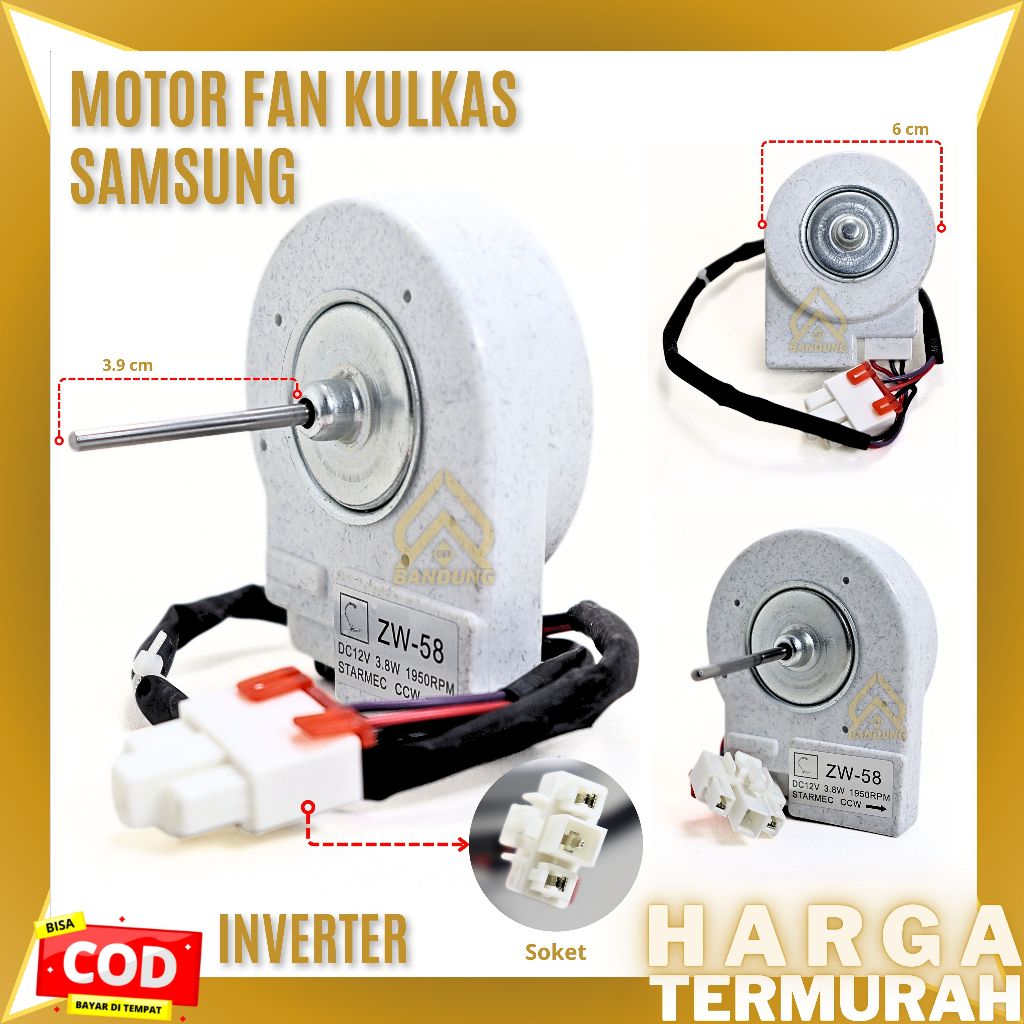 Jual Dinamo Motor Fan Kulkas Samsung Inverter - Fan Motor Evavorator ...