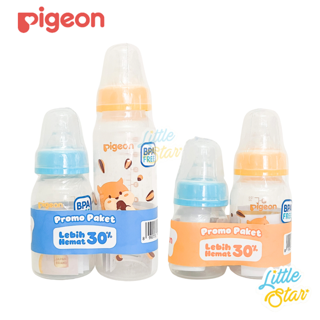 Jual 2 Pcs Botol Dot Susu Bayi Pigeon Slim Neck Peristaltic Ulir Nipple ...