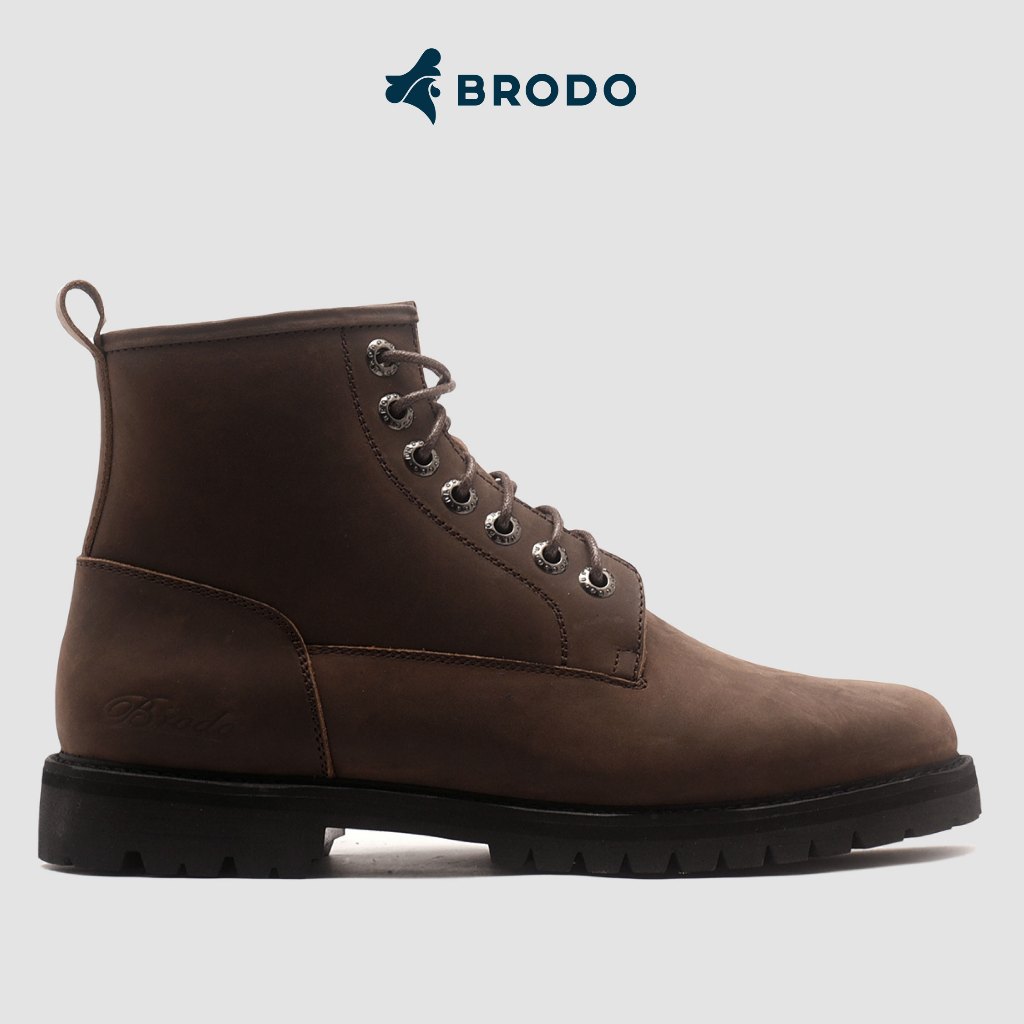 Jual BRODO - Sepatu Montaga Boots Dark Choco | Shopee Indonesia